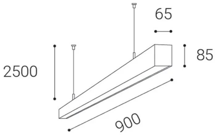 Led2 Závěsné svítidlo LINO Z, 90cm Barva stínidla: opal, Stmívání: DALI TW, Barva svítidla: černá