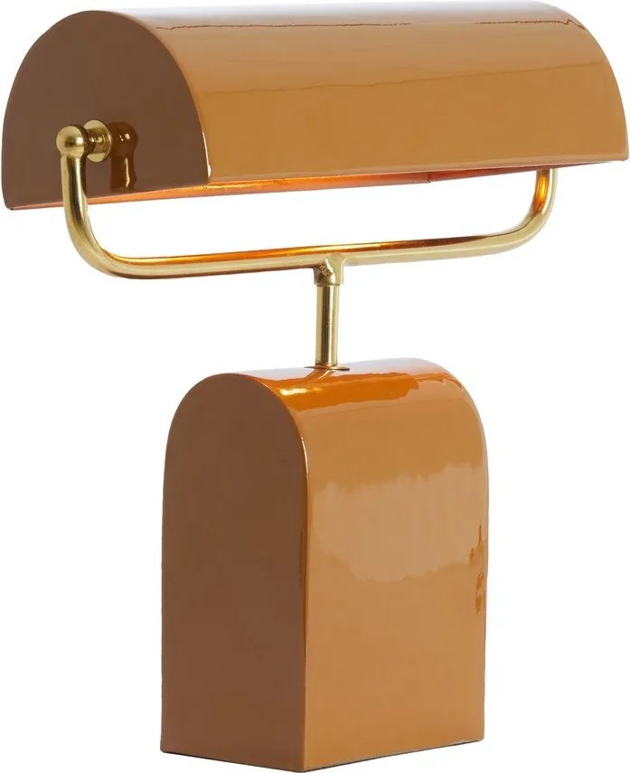 Oranžová kovová stolní lampa (výška 38 cm) Cardona – Light & Living