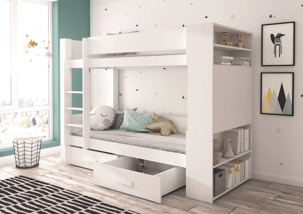 ADRK Furniture Dvoupodlažní postel pro dvě osoby GARET 180x80 CH-Gar-W-210-E1151