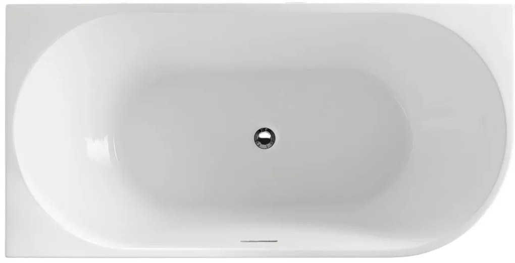 Aqualine Aqualine, TIBERA L rohová stojící vana 150x75cm, bílá, E1047