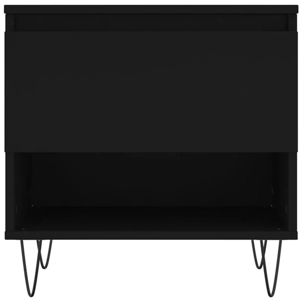 Konferenční stolky 2 ks černé 50 x 46 x 50 cm kompozitní dřevo - Default Title