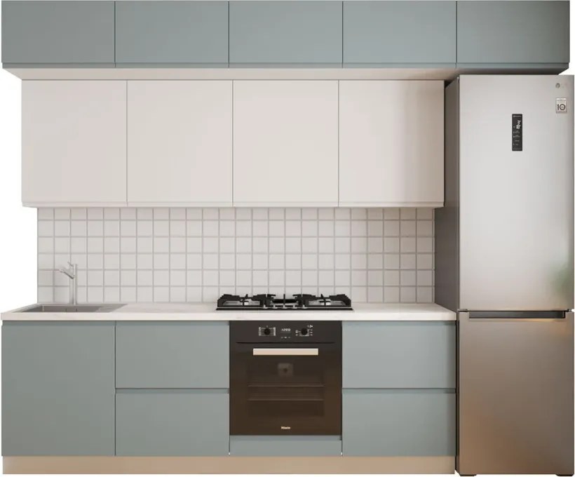 Sada 2.4 k. bílá, f. šedá mat / bílá mat Interno Luxe