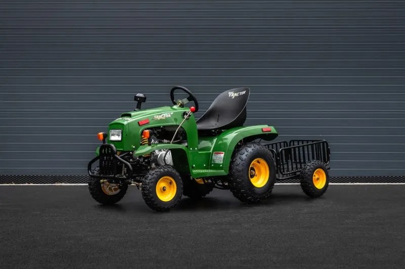 Leramotors 110cc - dětský zahradní traktor s vozíkem