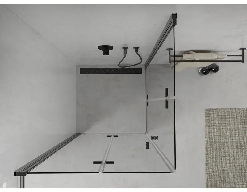 Mexen Lima Duo skládací sprchový kout 90 x 90 cm, Průhledné, Černá - 856-090-090-70-00-02