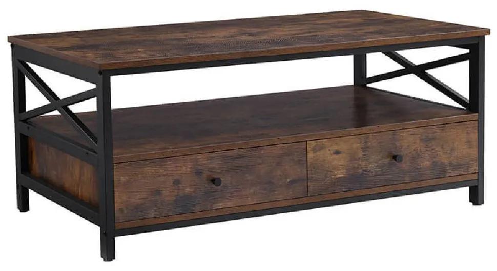 EmaHome Konferenční stolek 100 x 55 x 47 cm / dřevo / kov