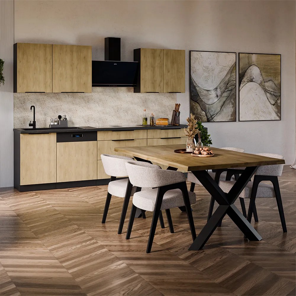 CREMONA cc | horní regál 30 G-90 OTW s policemi | VYSOKÝ | 30 cm | černá