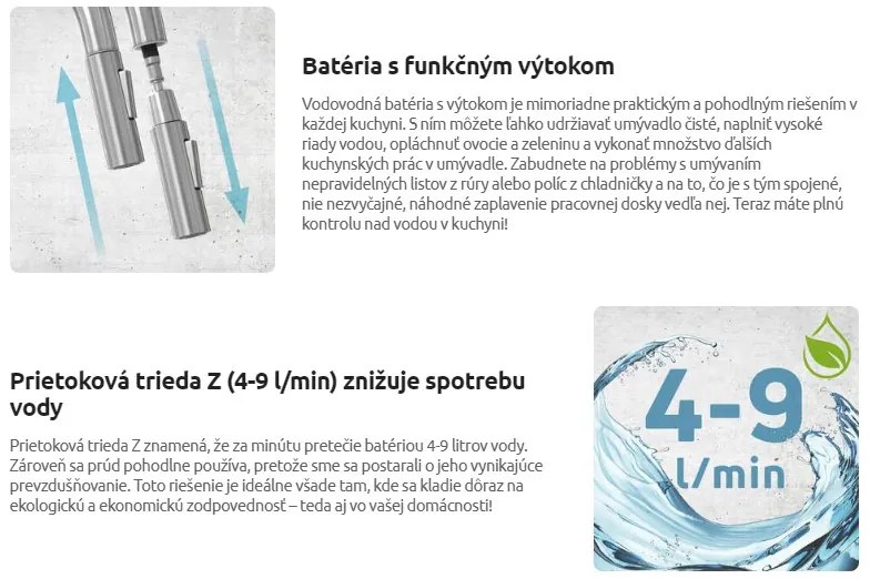 Deante Lima, dřezová baterie ve tvaru "U" s vytahovací sprškou, černá, BBM_N72M