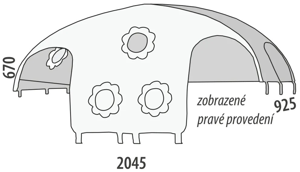 Domeček stan/zábrana A,B pro schody Domestav D263 barevné provedení: žluto-tyrkysová