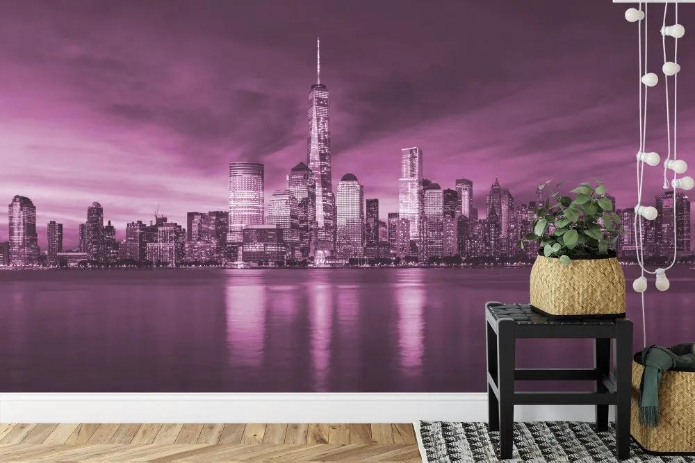 Fototapeta New York City Sunrise In Pink Vliesová tapeta 460x300