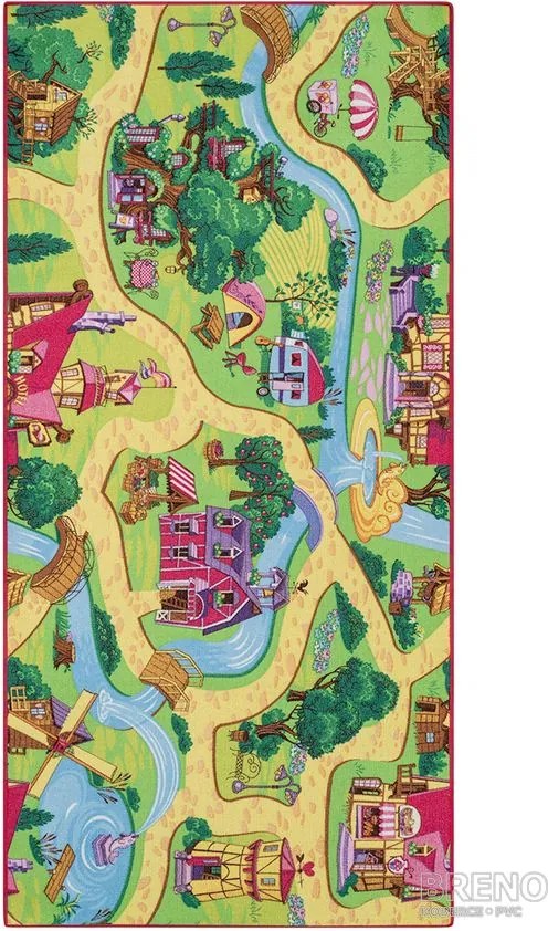 Breno Kusový koberec FAIRY TALE 27 - pohádková silnice, 95x200 cm, Vícebarevné Biano.cz