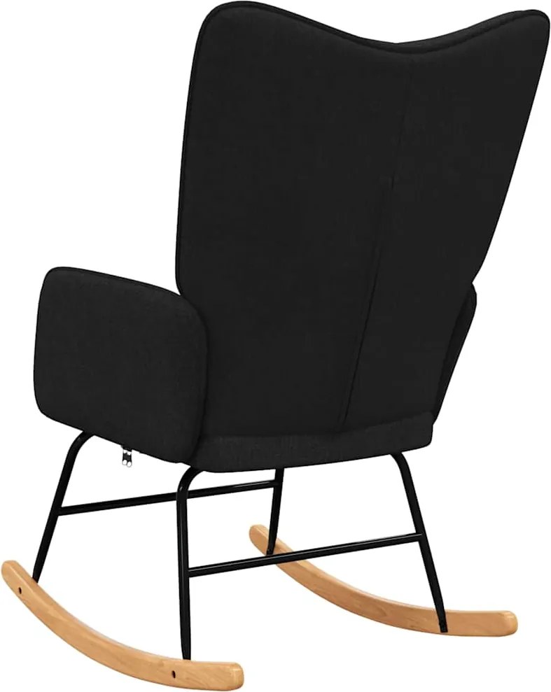 Houpací křeslo černé textil 328013