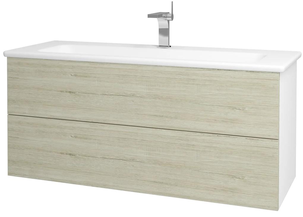 Dřevojas Koupelnová skříň VARIANTE SZZ2 120 (umyvadlo Euphoria) Varianta: N01 Bílá lesk / D06 Ořech