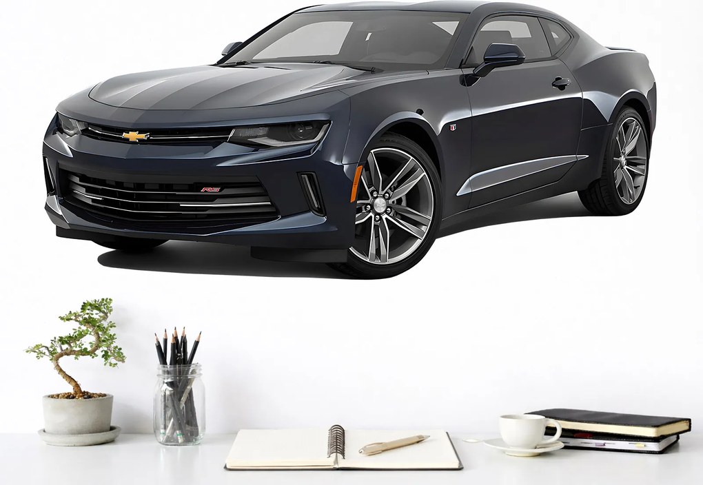 Chevrolet Camaro textilní přelepitelná samolepka na zeď 48 x 22 cm