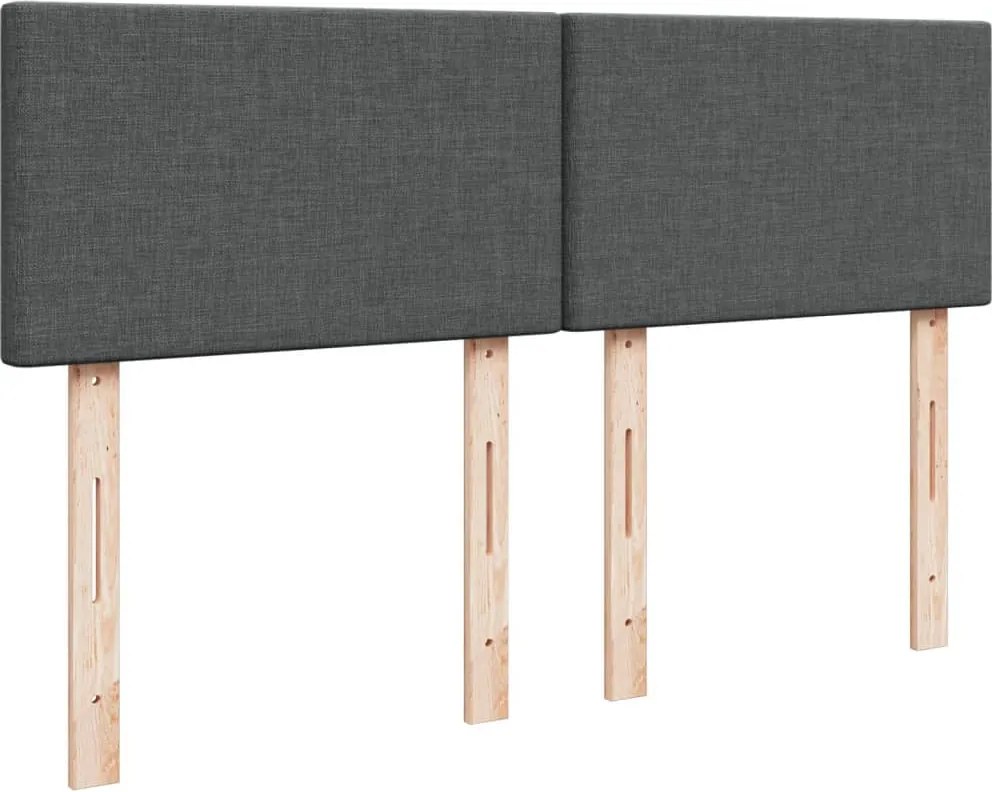 Box spring postel s matrací tmavě šedá 160x200 cm textil 3288233
