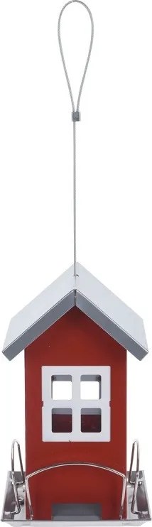 Závěsné krmítko pro ptáky – červené 19 cm