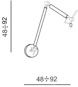 Designové nástěnné svítidlo Zyta S hliníkové