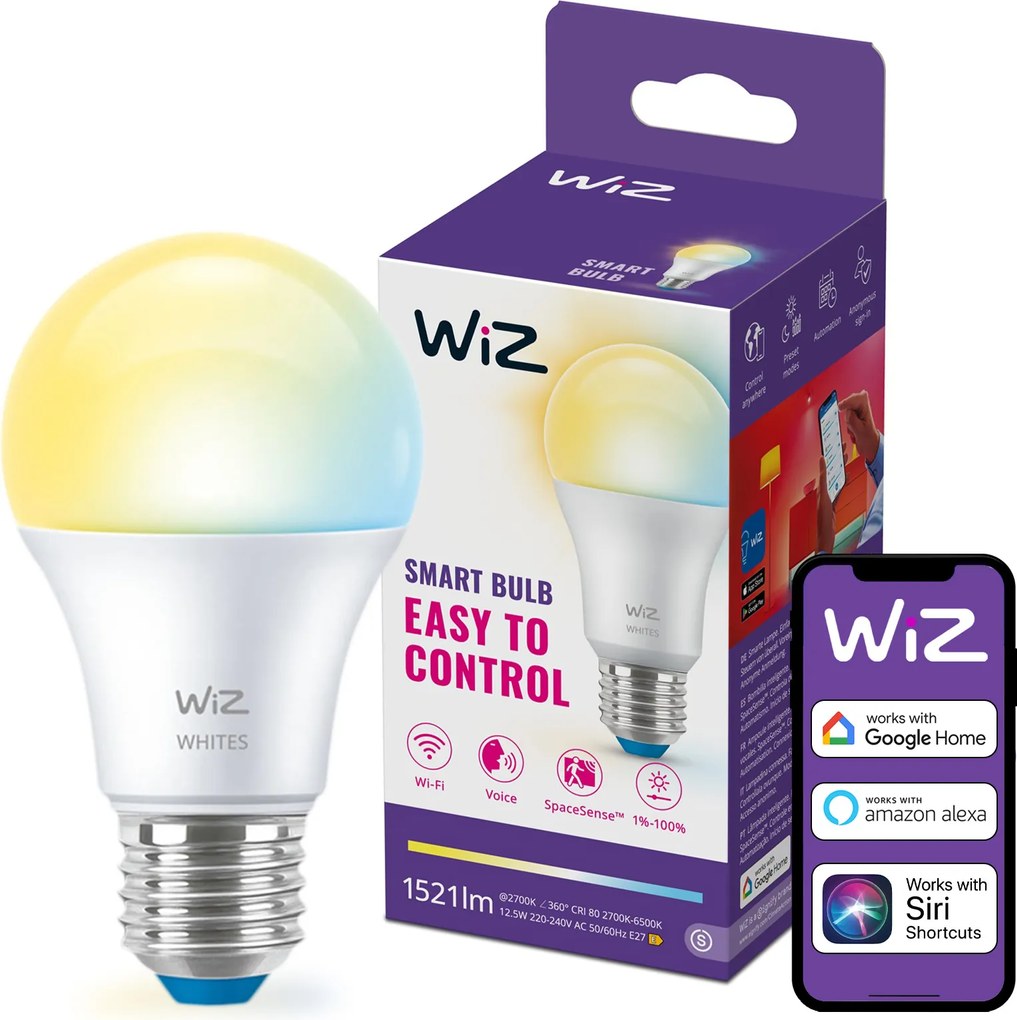 Led žárovka E27 12.5W 100W Tw Inteligentní Smart WiFi Aplikace WiZ
