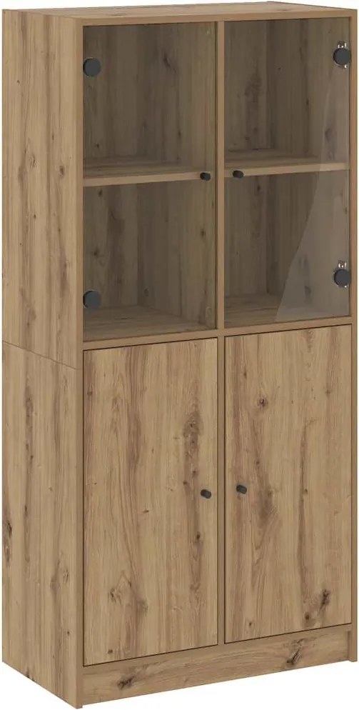 Highboard s dvířky dub artisan 68x37x142 cm kompozitní dřevo 3318723