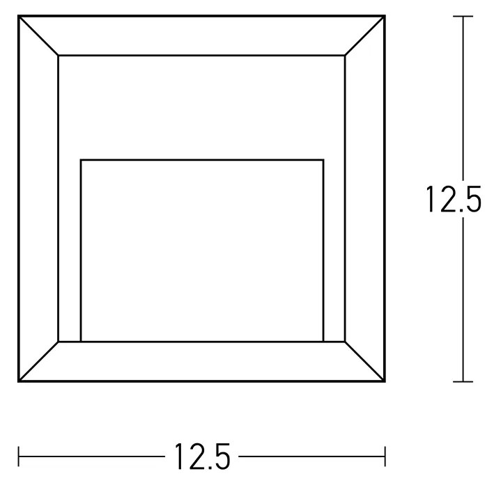 Zambelis Z67388-B nástěnné LED svítidlo bílé, 2W, 3000K, 12,5cm