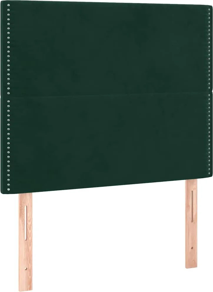 Box spring postel s matrací tmavě zelená 120 x 200 cm samet 3137776