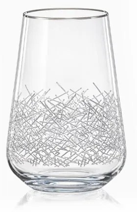 Crystalex - Bohemia Crystal Sklenice na nealko Frozen Platinum 380 ml, 6 ks