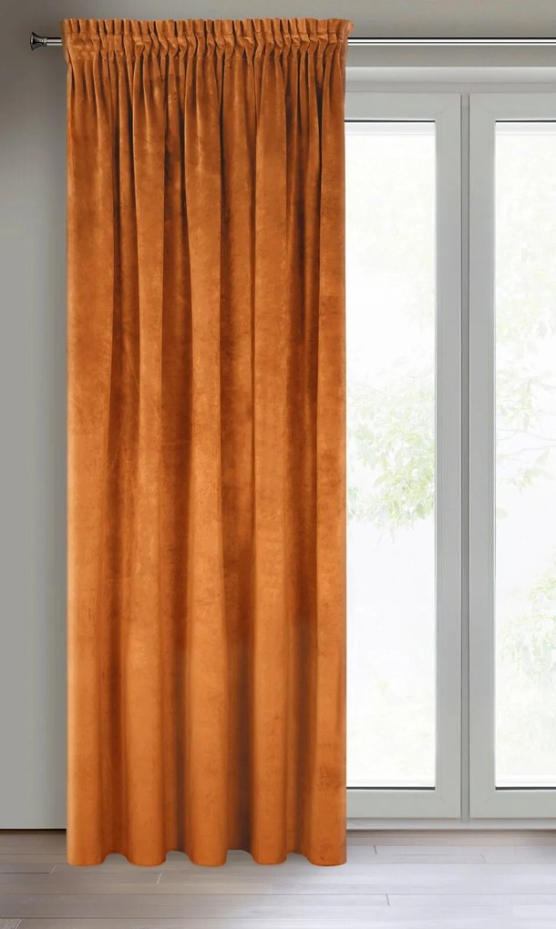 ZATEMŇOVACÍ ZÁVĚS NA PÁSCE RIA 140X270 CM ORANŽOVÁ