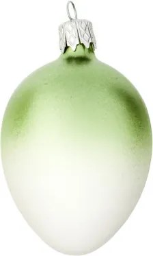 Velikonoční vajíčko polomáčené zelené 6x4 cm  Nastrom