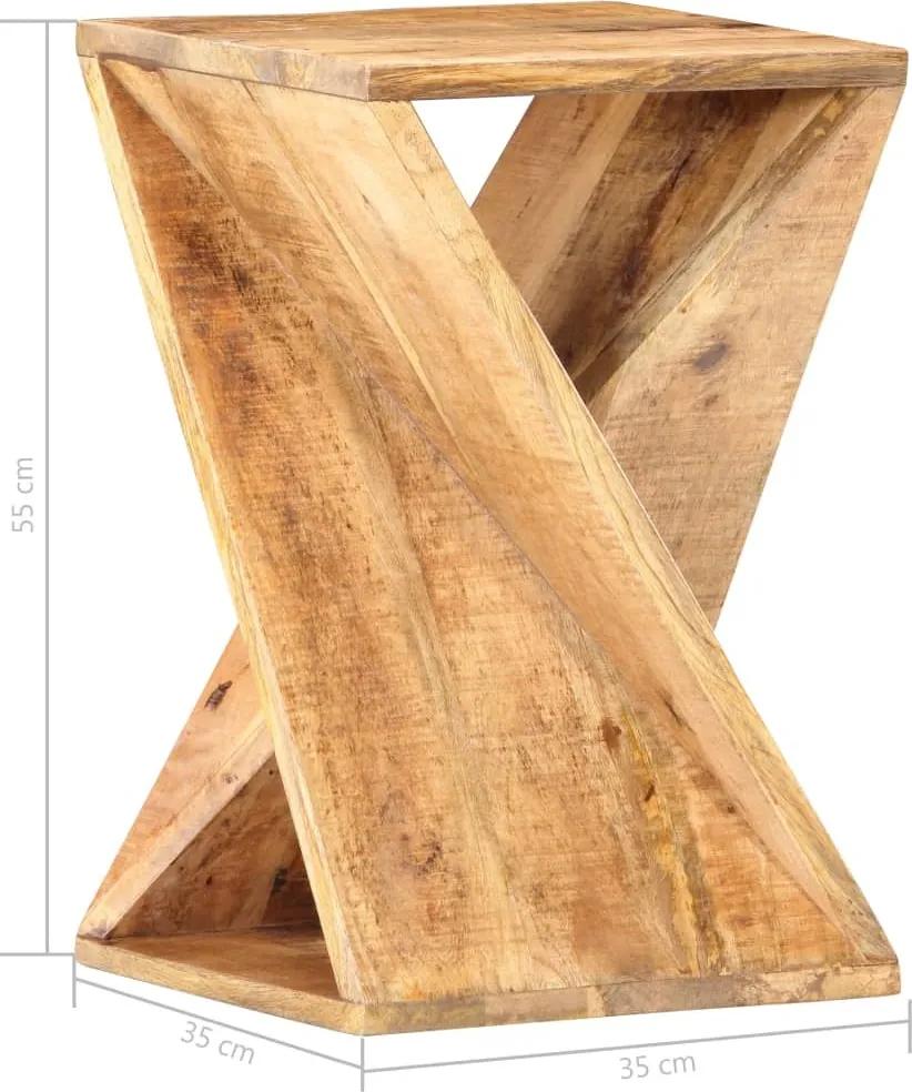 vidaXL Odkládací stolek 35 x 35 x 55 cm masivní mangovníkové dřevo [286183]