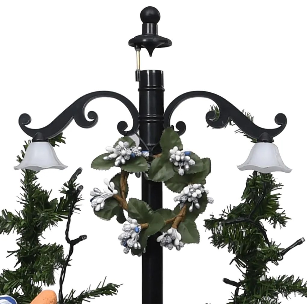 vidaXL Sněžící vánoční stromek s deštníkovým stojanem modrý 75 cm PVC