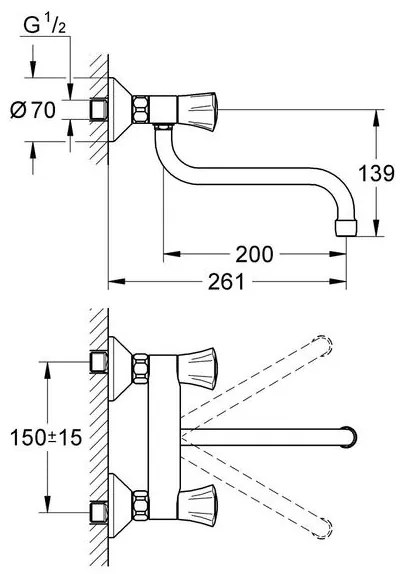 Grohe Costa L Baterie otočná 31187001