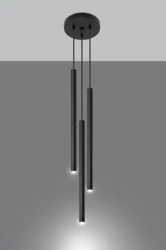 Lustr SOLLUX Pastelo 3p G9 3x40W bez zdroje SL.0471 černá
