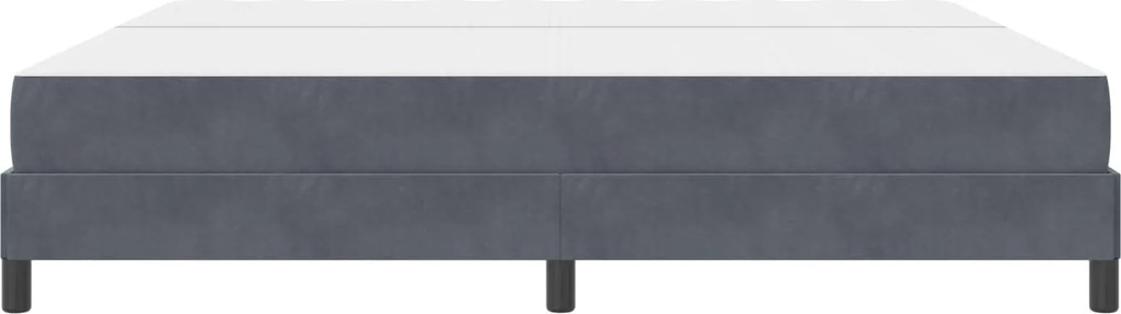 Postel s boxspringem s matrací Tmavě šedá 200 x 200 cm textil 3398714