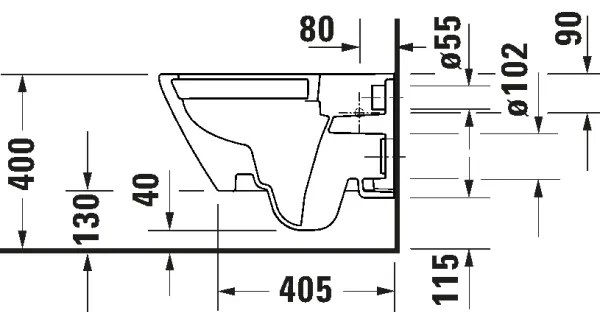 Duravit 29030900212 - Závěsné WC Rimless D-CODE keramika/lesklá bílá