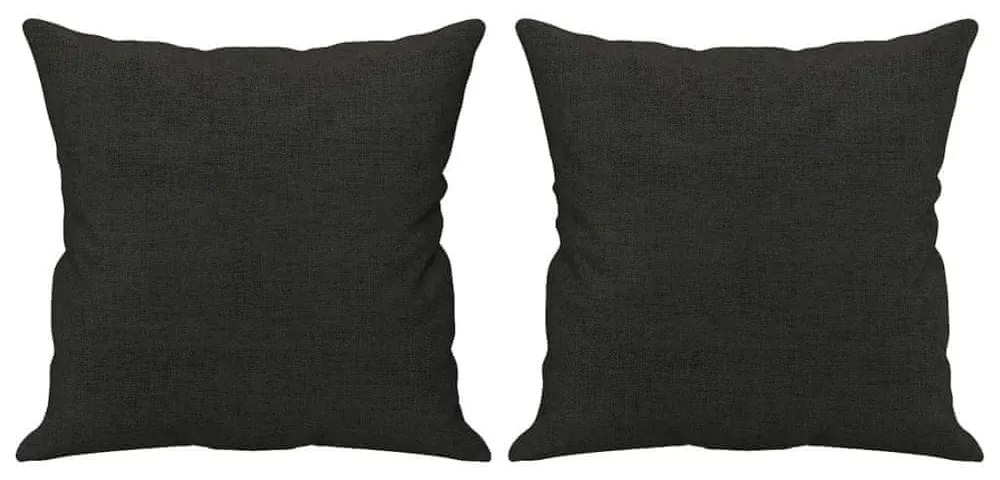 Petromila 2místná pohovka s polštáři černá 120 cm textil