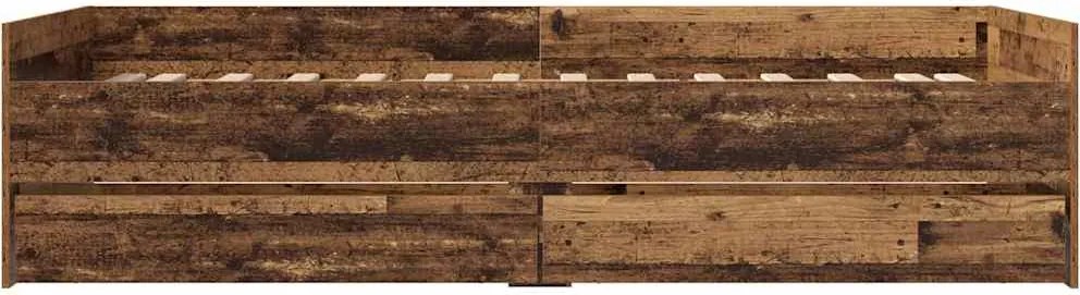 Rám postele Staré dřevo 90 x 190 cm Masivní borové dřevo 3403207