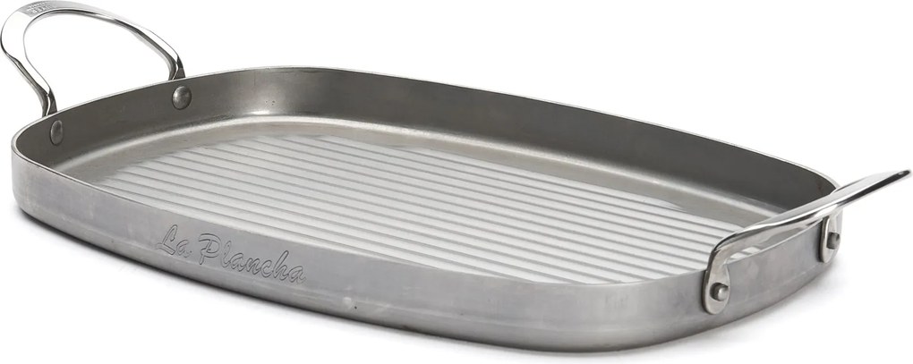 Oválná pánev ke grilování Plancha de Buyer MINERAL B 38x26cm vroubky