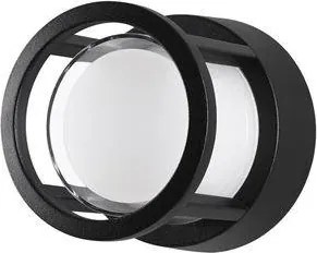 NV 9207615 Venkovní nástěnné svítidlo AGOSTO černý hliník a akrylový difuzor LED 6W 3000K 100-240V 120st. IP54 - NOVA LUCE
