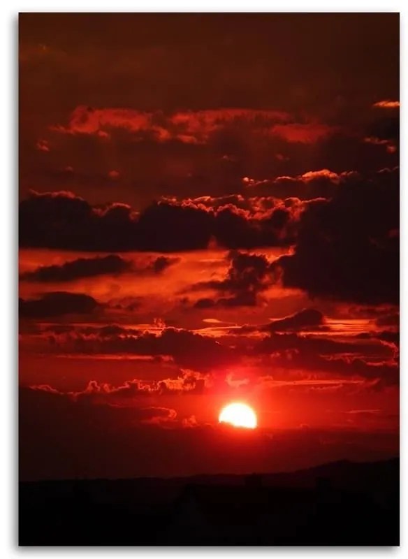 Obraz na plátně Západ slunce Červená příroda - 40x60 cm