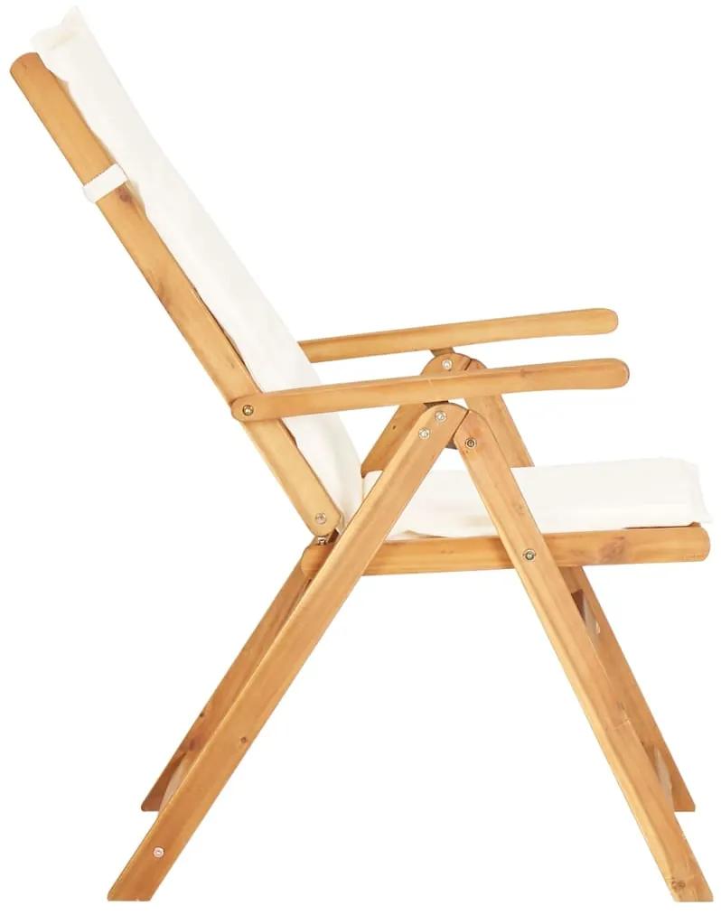 Zahradní polohovací židle 2 ks hnědé masivní akáciové dřevo,  45937