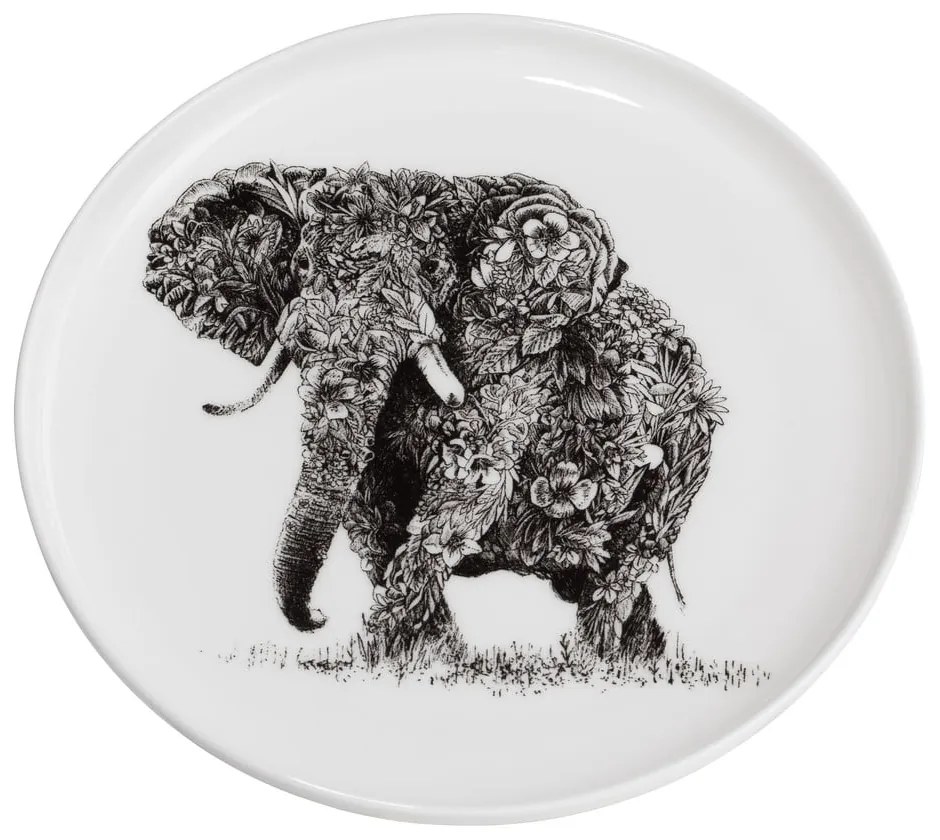 Bílý porcelánový talíř Maxwell &amp; Williams Marini Ferlazzo Elephant, ø 20 cm