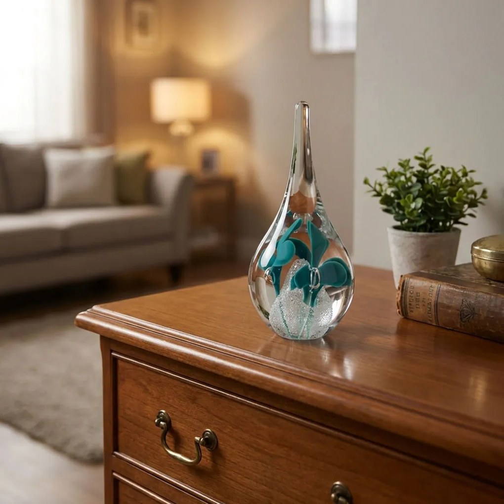 Skleněné těžítko - dekor 04, Červená, 20 cm | České sklo od Artcristal Bohemia