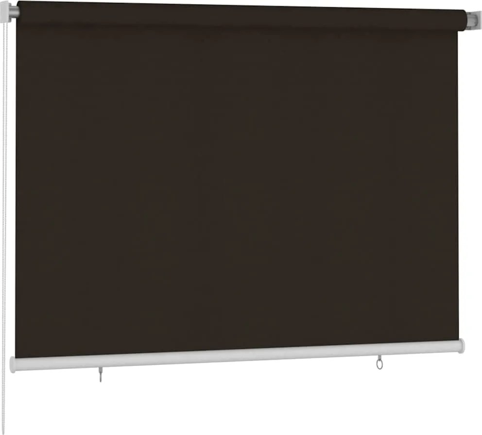 Venkovní roleta 205 (Š) x 140 (V) cm hnědá HDPE 312972