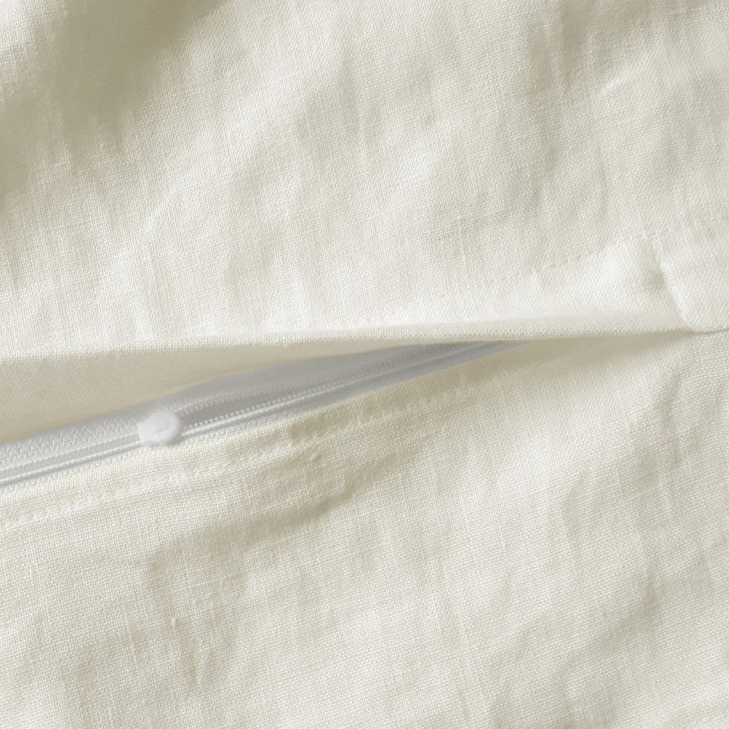TULULUM Lněný povlak na přikrývku krémově bílý Rozměr přikrývky: 200 x 200 cm