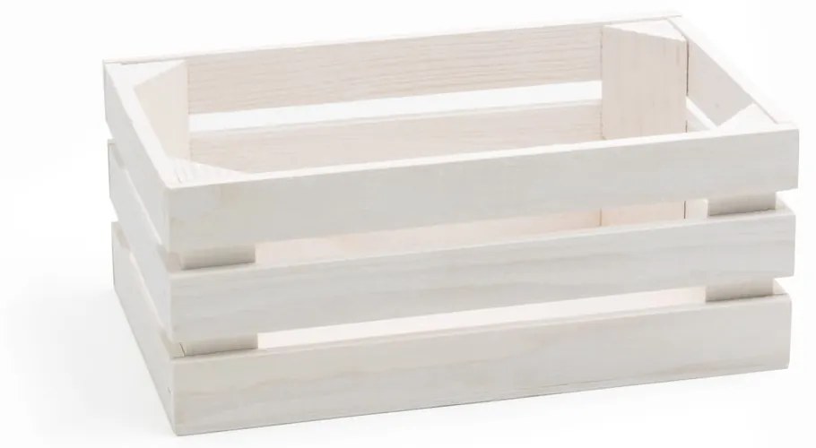 Bílá krabice z jedlového dřeva Bisetti Fir, 26 x 15,7 cm