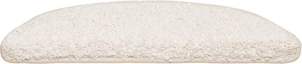 Schodové rohože 30 ks 56 x 17 x 3 cm bílé půlkulaté 3365805