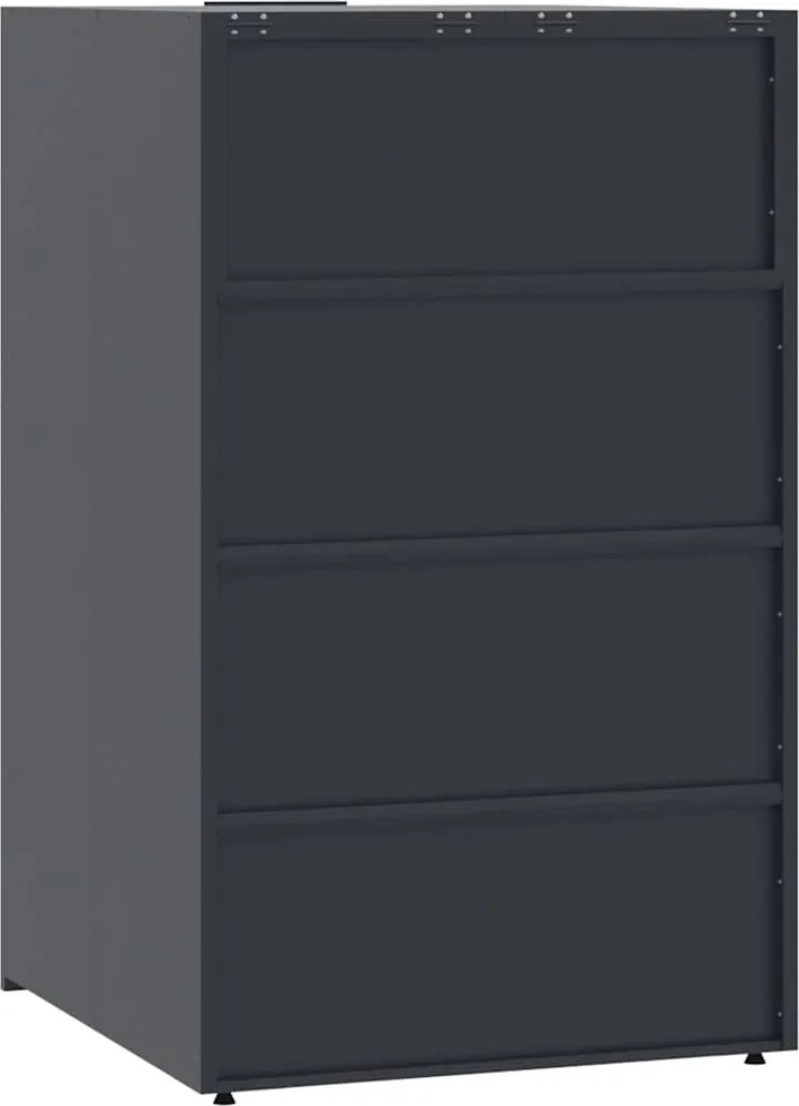 Box na 4 popelnice antracitový 276 x 79 x 117 cm ocel 3279984