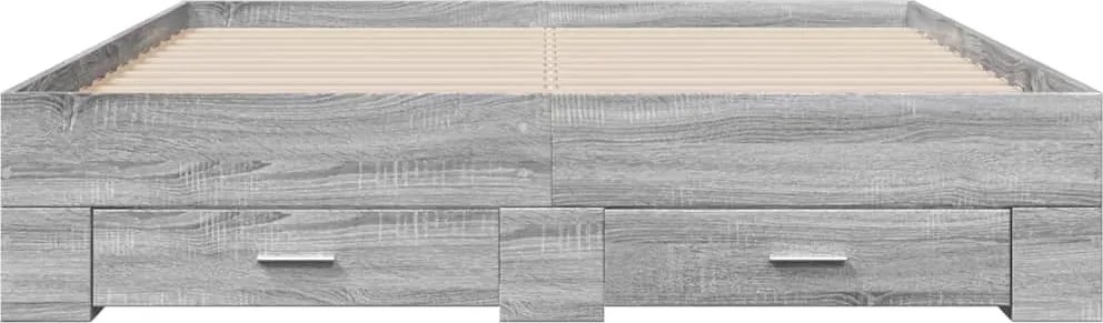 Rám postele se zásuvkami šedý sonoma 160 x 200 cm kompozit 3280375