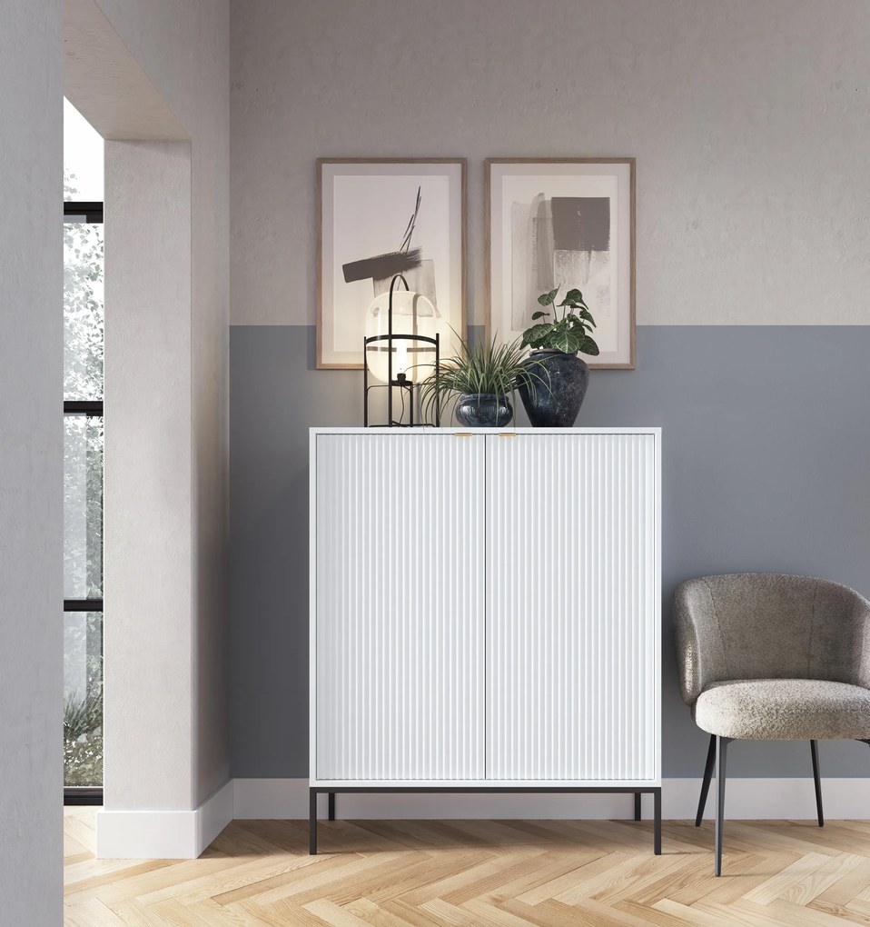 PSK Komoda NEMO K104, Bílá 104 cm Dekor nohou: Zlaté