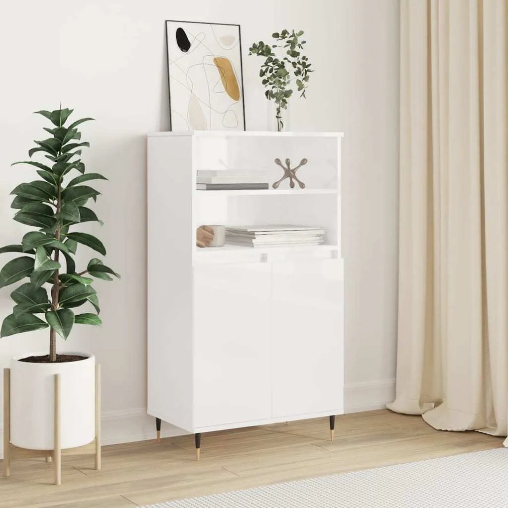 vidaXL Skříň highboard 60 x 36 x 110 cm kompozitní dřevo [831477] Barva: kouřový dub