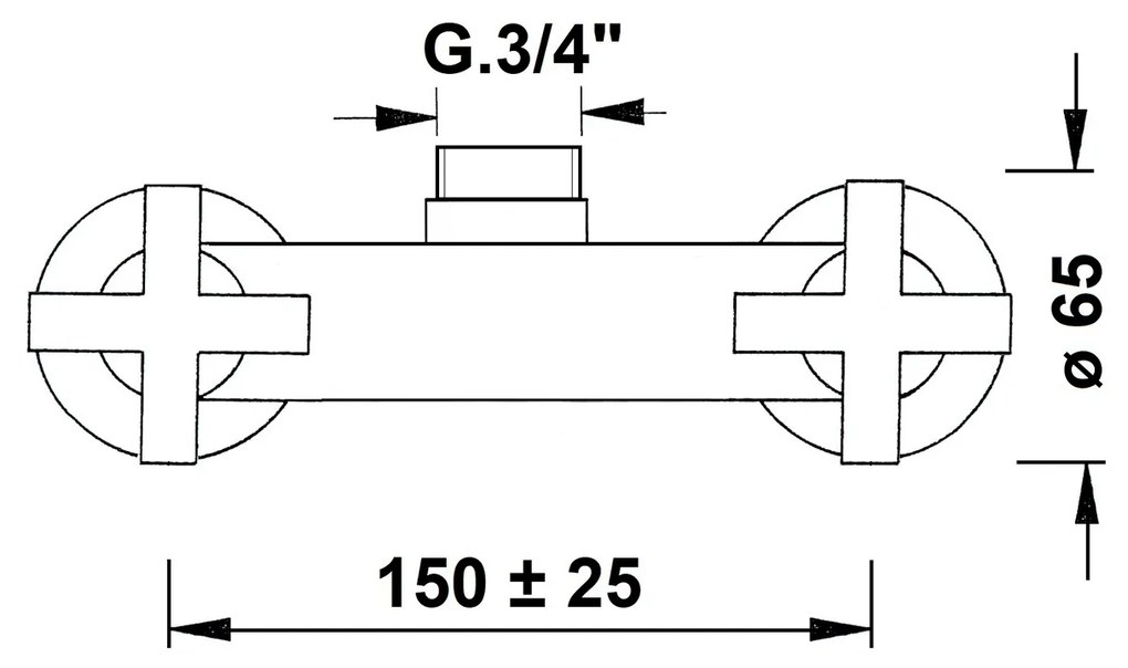 Sapho Sapho, TRAX nástěnná sprchová baterie ke sprchovému sloupu 990E, chrom, 686R